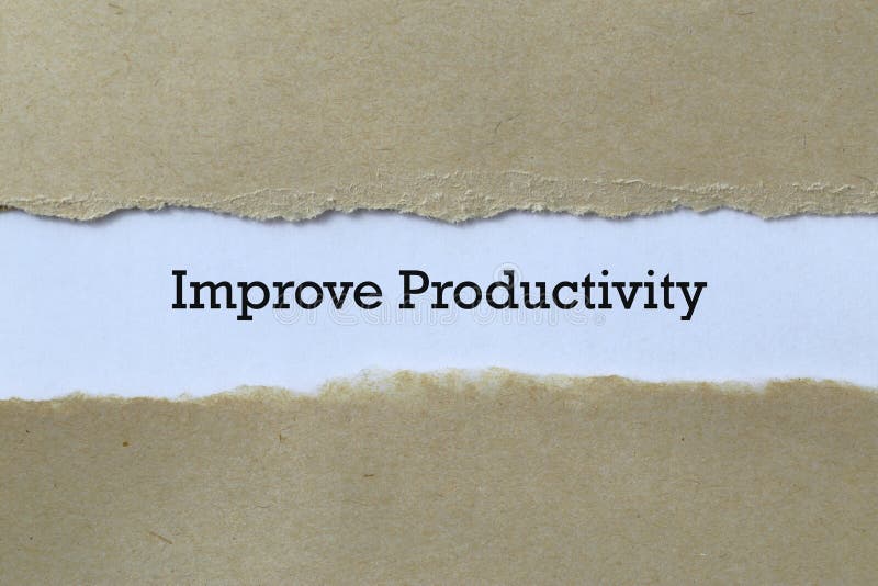 Improve Productivity On Paper Stock Photo - Image of high, effective ...