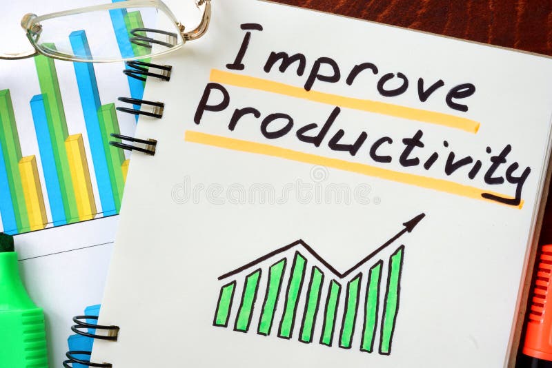 Improve Productivity Written in a Notepad. Stock Image - Image of ...