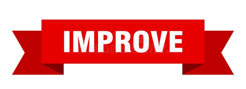 Improve ribbon. stock vector. Illustration of vignette - 153638982