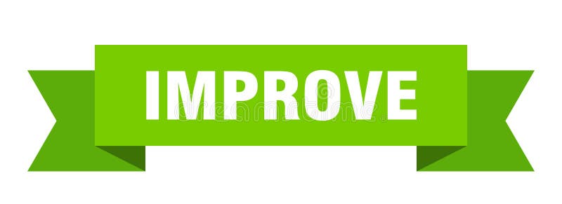 Improve ribbon. stock vector. Illustration of sign, template - 153852873