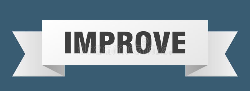 Improve ribbon. stock vector. Illustration of white - 153877778