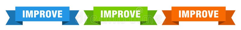 Improve Ribbon. Improve Isolated Paper Sign. Banner Stock Vector ...