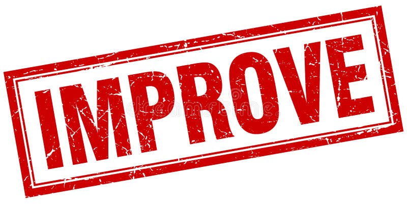 Improve stamp stock vector. Illustration of white, square - 125007509