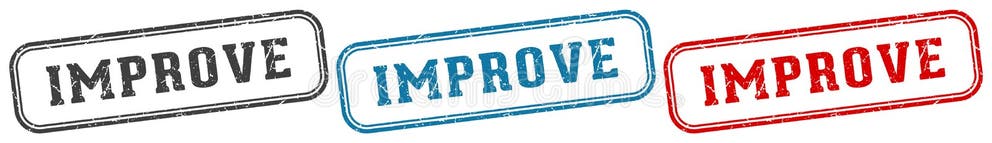 Improve Stamp. Improve Rectangular Stamp Set Isolated on White ...