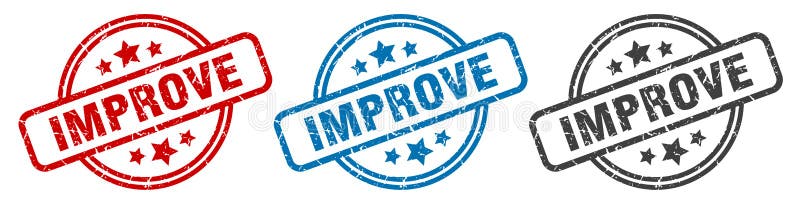 Improve Stamp. Improve Round Isolated Sign Stock Vector - Illustration ...