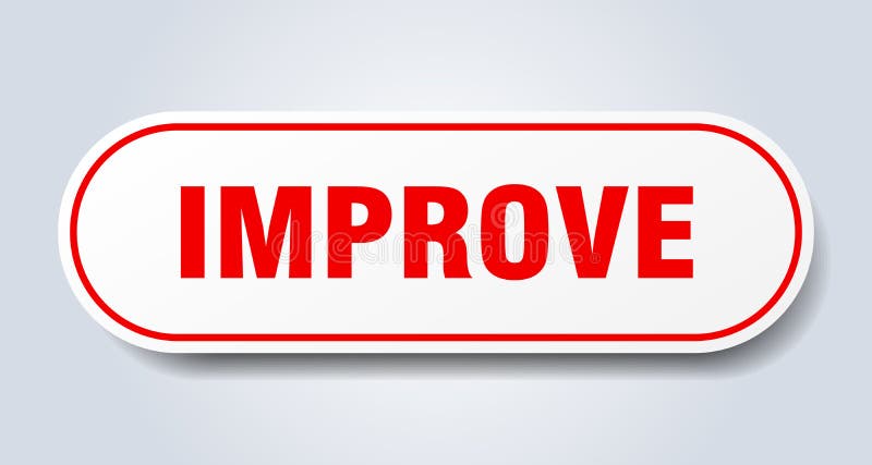 Improve sticker. stock vector. Illustration of vector - 158775208