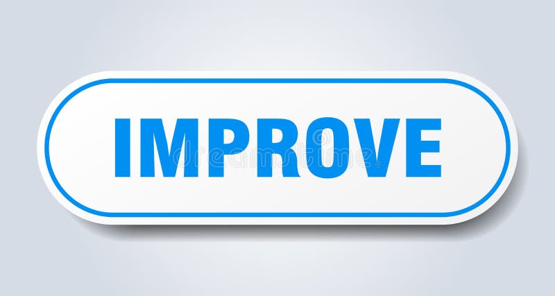 Improve sticker. stock vector. Illustration of note - 153878052