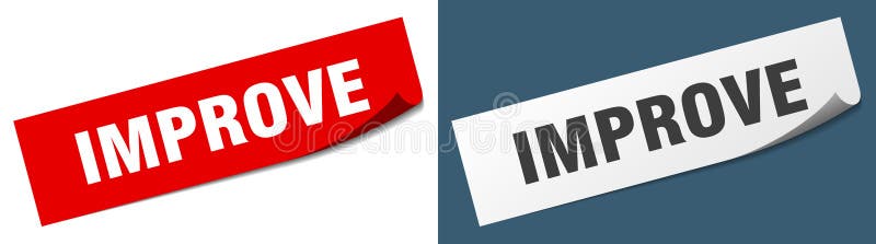Improve Sticker. Improve Sign Set Stock Vector - Illustration of price ...