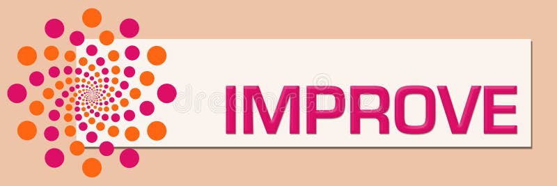Improve Pink Orange White Horizontal Stock Illustration - Illustration ...