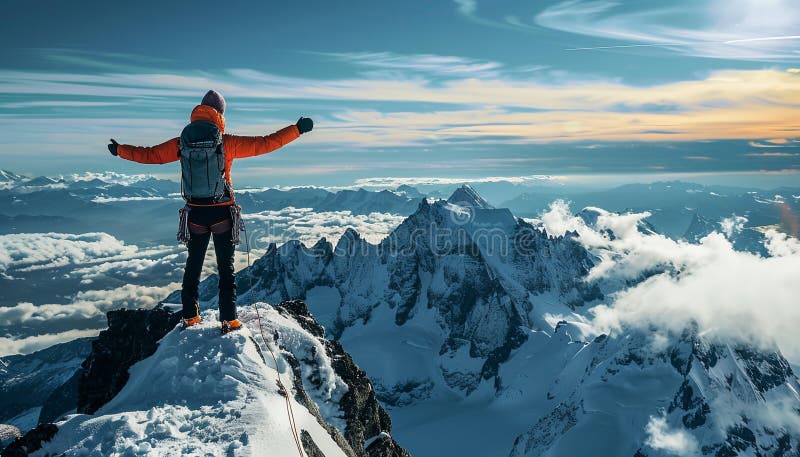 Improve Your Journey To Its Highest Peak Stock Illustration ...