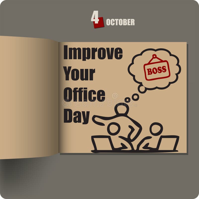 Improve Your Office Day stock vector. Illustration of page - 258199107
