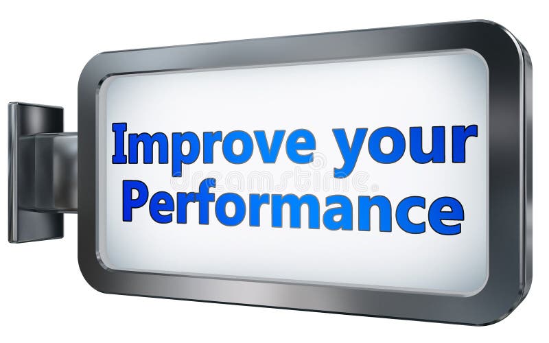 Improve Your Performance on Billboard Background Stock Illustration ...