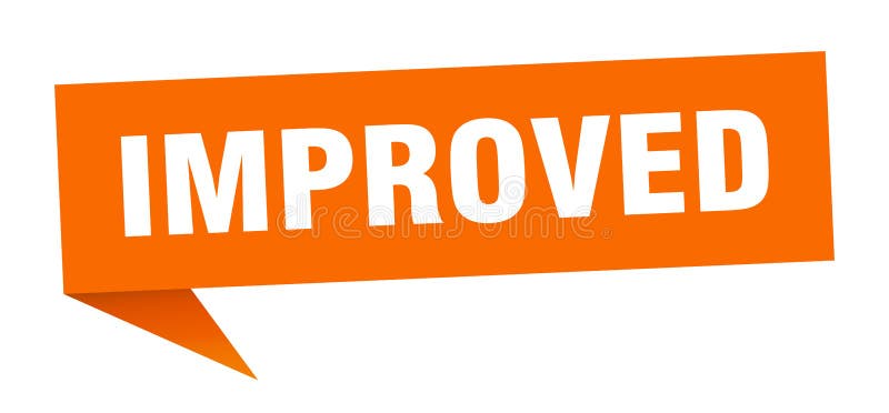 Improved Banner. Improved Speech Bubble Stock Vector - Illustration of ...