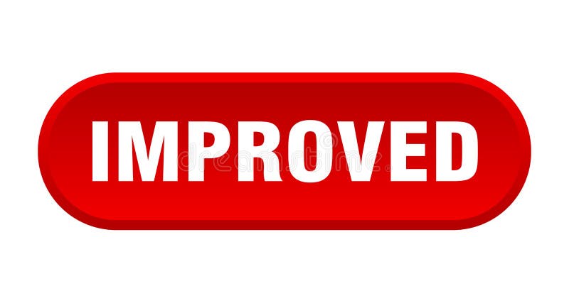 Improved Button. Sticker. Banner. Rounded Glass Sign Stock Vector ...