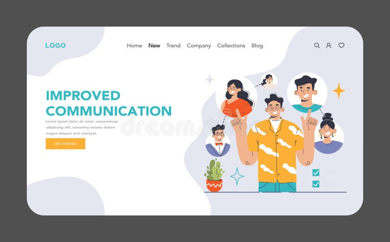 Improved Communication Concept. Flat Vector Illustration. Stock Vector ...