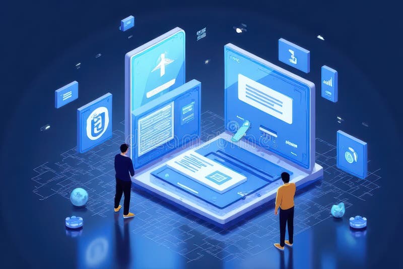 Improved CPanel Administration Platform Stock Illustration ...