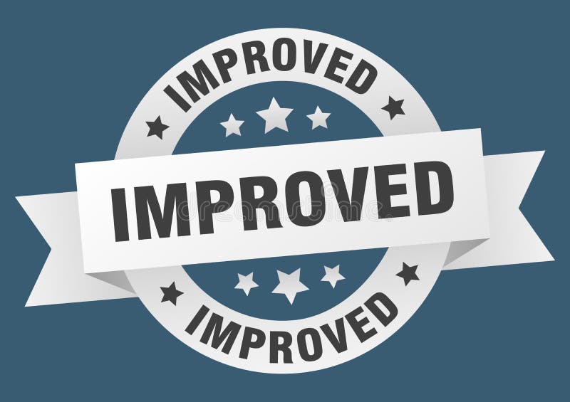 Improved Round Ribbon Isolated Label. Improved Sign Stock Vector ...