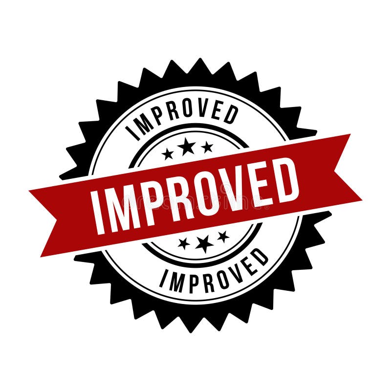 Improved Stamp, Improved Round Sign with Ribbon Stock Illustration ...