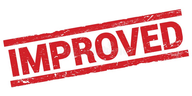 IMPROVED Text on Red Rectangle Stamp Sign Stock Illustration ...