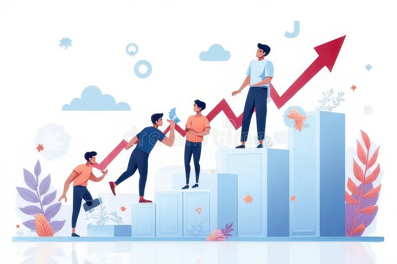 Improved Trade Approaches with Advanced Graphics Stock Illustration ...