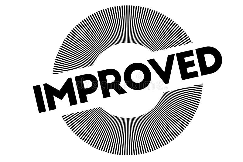 Improved typographic stamp stock vector. Illustration of mended - 110247040