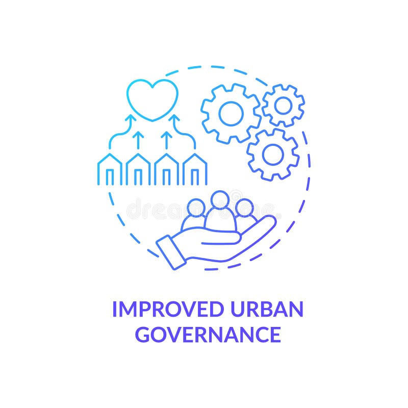 Improved Urban Governance Blue Gradient Concept Icon Stock Vector ... Improved Urban Governance Blue Gradient Concept Icon Stock Vector ...