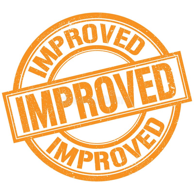 IMPROVED Written Word on Orange Stamp Sign Stock Illustration ...