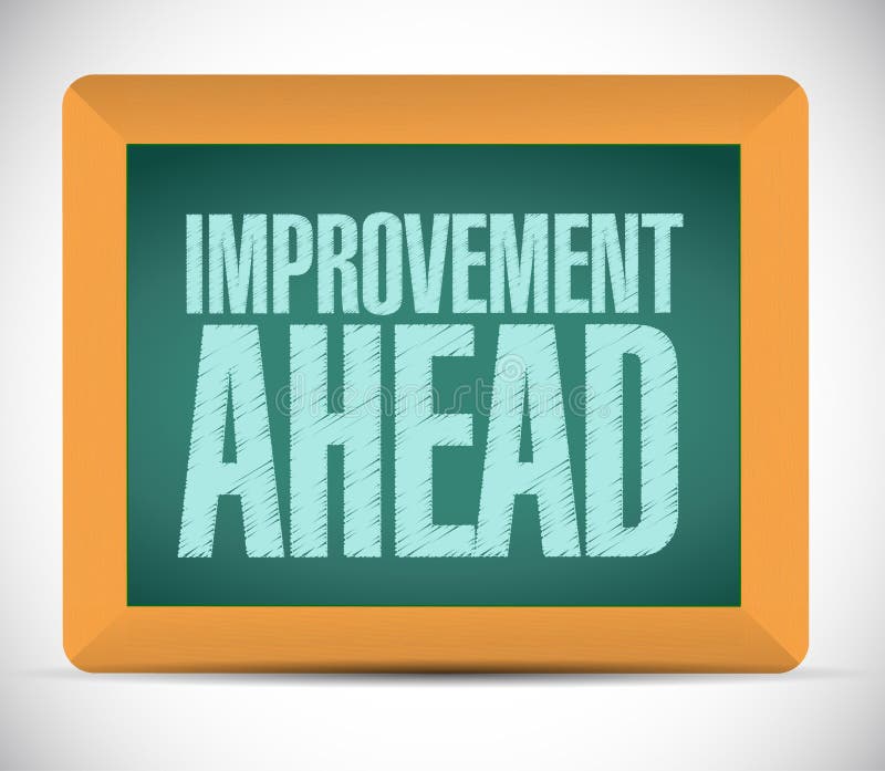 Improvement Ahead Board Sign Stock Illustration - Illustration of ...