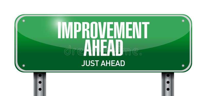 Improvement Ahead Road Sign Illustration Design Stock Illustration ...