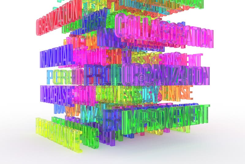 Improvement, Business Conceptual Colorful 3D Rendered Words. Web ...