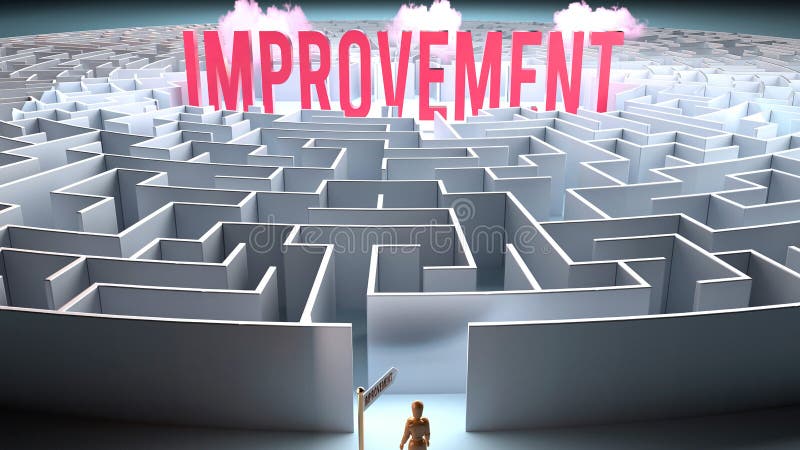 Improvement and a Complicated Path To it Stock Illustration ...