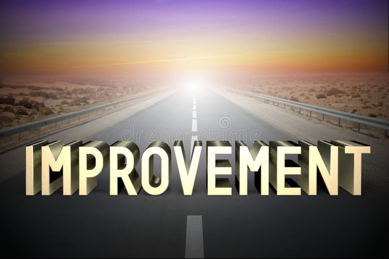 Improvement Concept, Road - 3D Rendering Stock Illustration ...