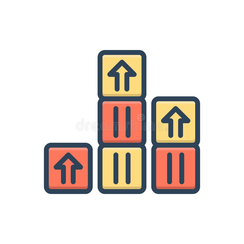 Color Illustration Icon for Improvement, Reform and Growth Stock ...