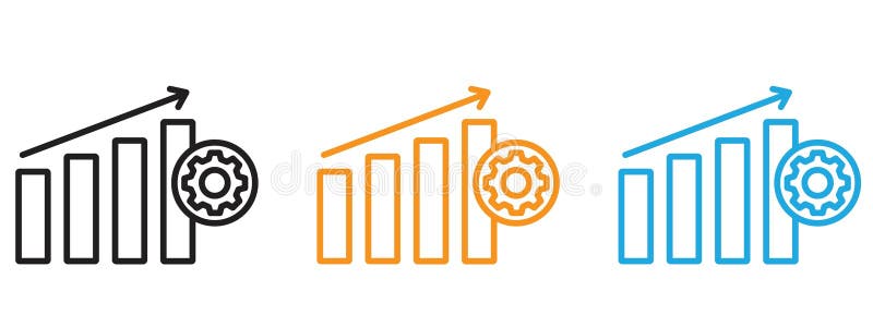 Improvement Icon Thin Line Illustration Set Stock Vector - Illustration ...