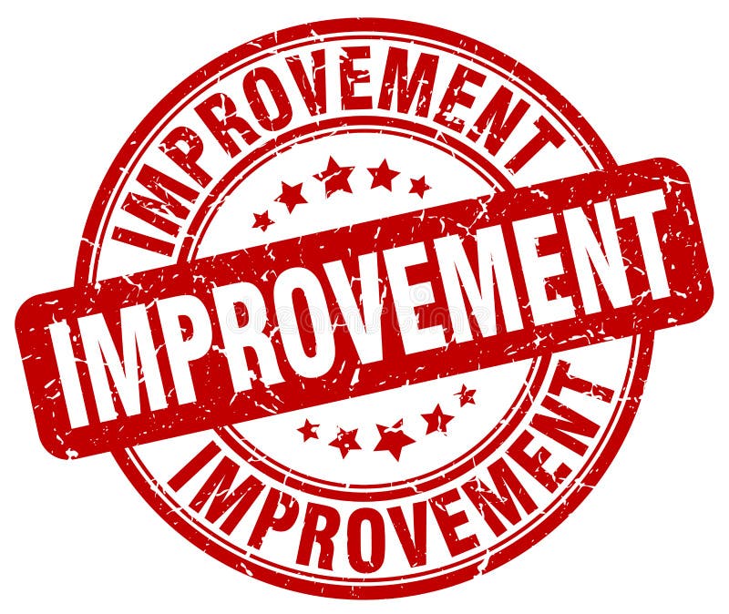 Improvement red stamp stock vector. Illustration of brown - 119419688