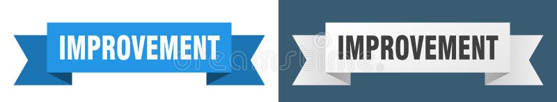 Improvement Ribbon. Improvement Isolated Paper Sign. Banner Stock ...