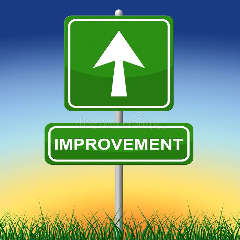 Improvement Sign Indicates Message Arrow and Advance Stock Illustration ...