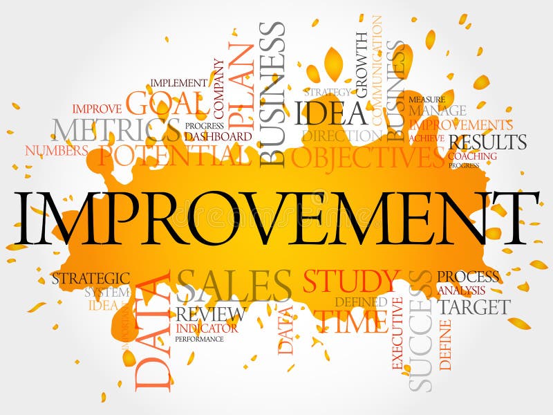 IMPROVEMENT Word on White Background 3d Rendering Stock Illustration ...