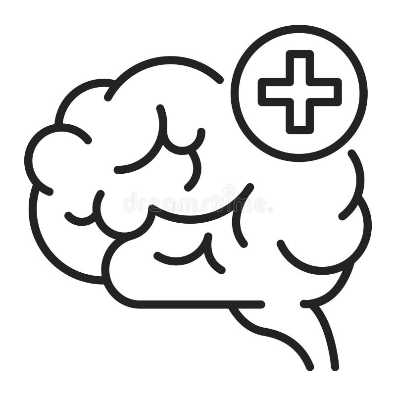 Improving Brain Activity Black Line Icon. Exercising the Brain To ...