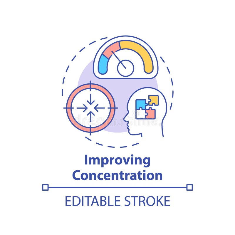 Improving Concentration Concept Icon Stock Vector - Illustration of ...