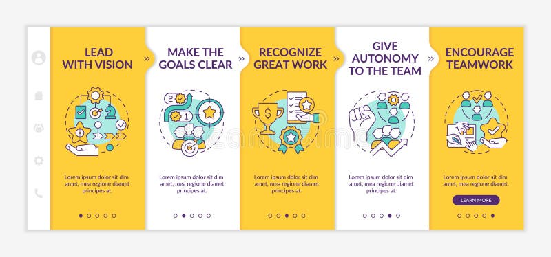 Improving Employee Motivation Yellow Onboarding Template Stock Vector ... Improving Employee Motivation Yellow Onboarding Template Stock Vector ...