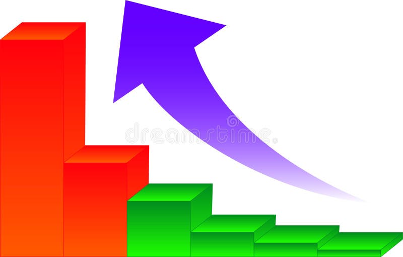 Improving graphs and arrow stock vector. Illustration of revenue ...