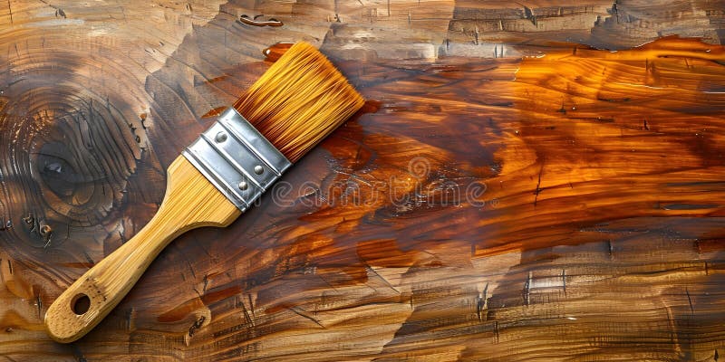 Improving Indoor Shine with Wood Stain for DIY Projects. Concept DIY ...