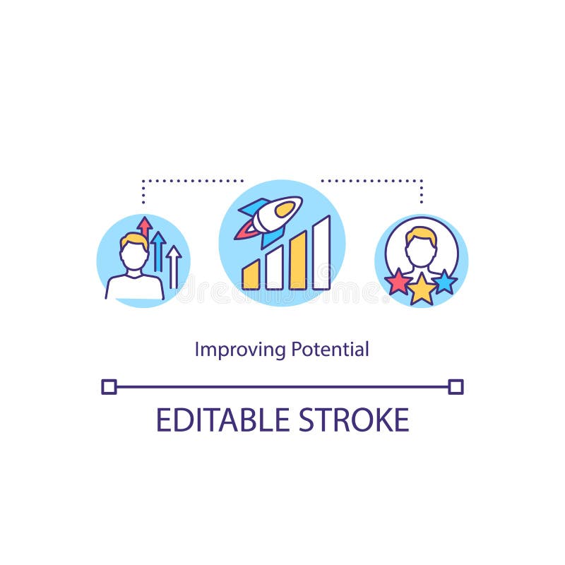 Improving Potential Concept Icon Stock Vector - Illustration of ...