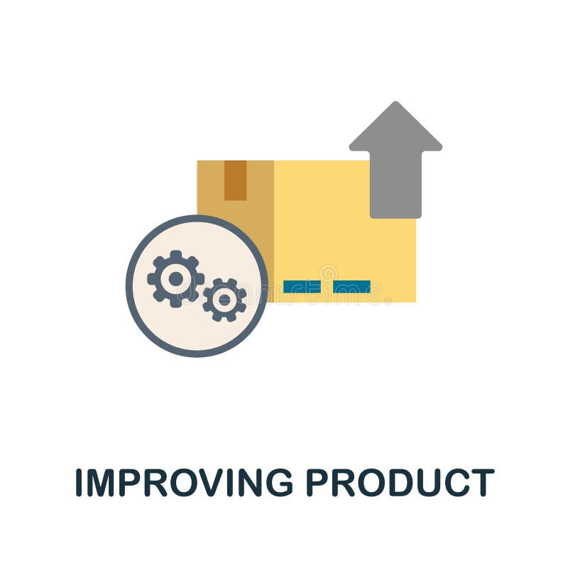 Improving Product Flat Icon. Colored Element Sign from Market ...