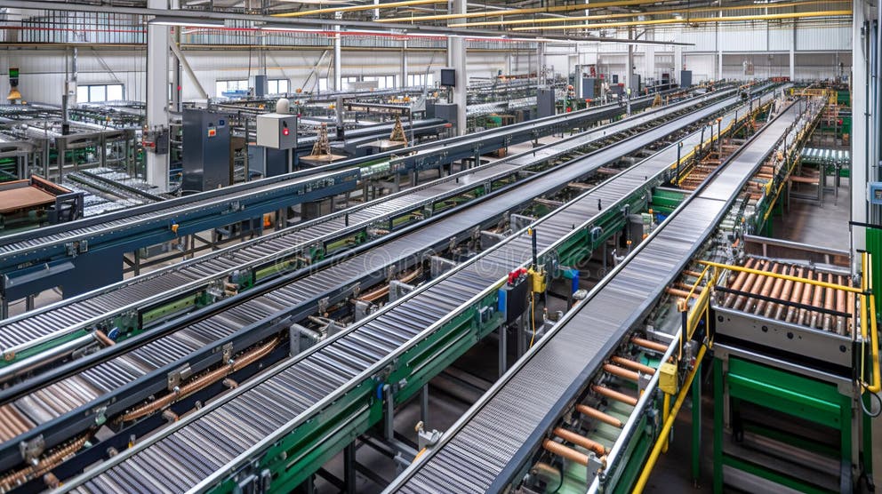 Improving Production Processes, Large Factory Assembling Conveyor Line ...
