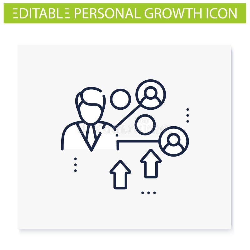 Improving Social Relation Line Icon Stock Vector - Illustration of ...