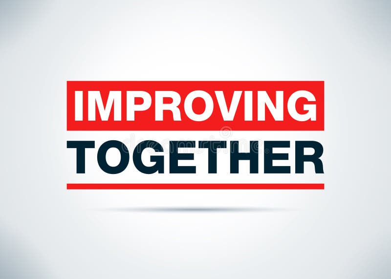 Improving Together Abstract Flat Background Design Illustration Stock ...