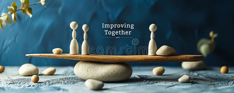 Improving Together Concept with 3D Human Figures Supporting a Seesaw ...