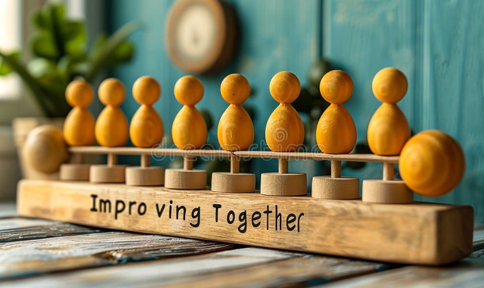 Improving Together Concept with 3D Human Figures Supporting a Seesaw ...